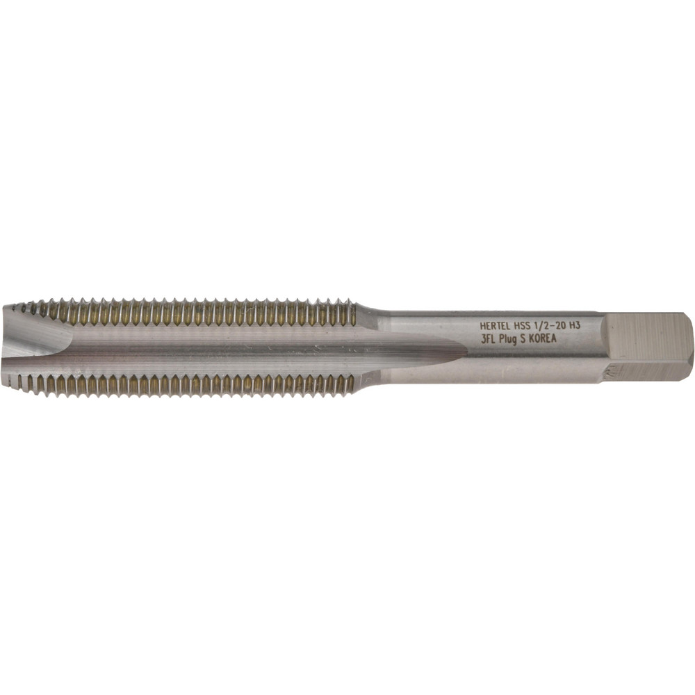 Hertel - Spiral Point Tap: 1/2-20 UNF, 3 Flutes, Plug Chamfer, 3B Class ...