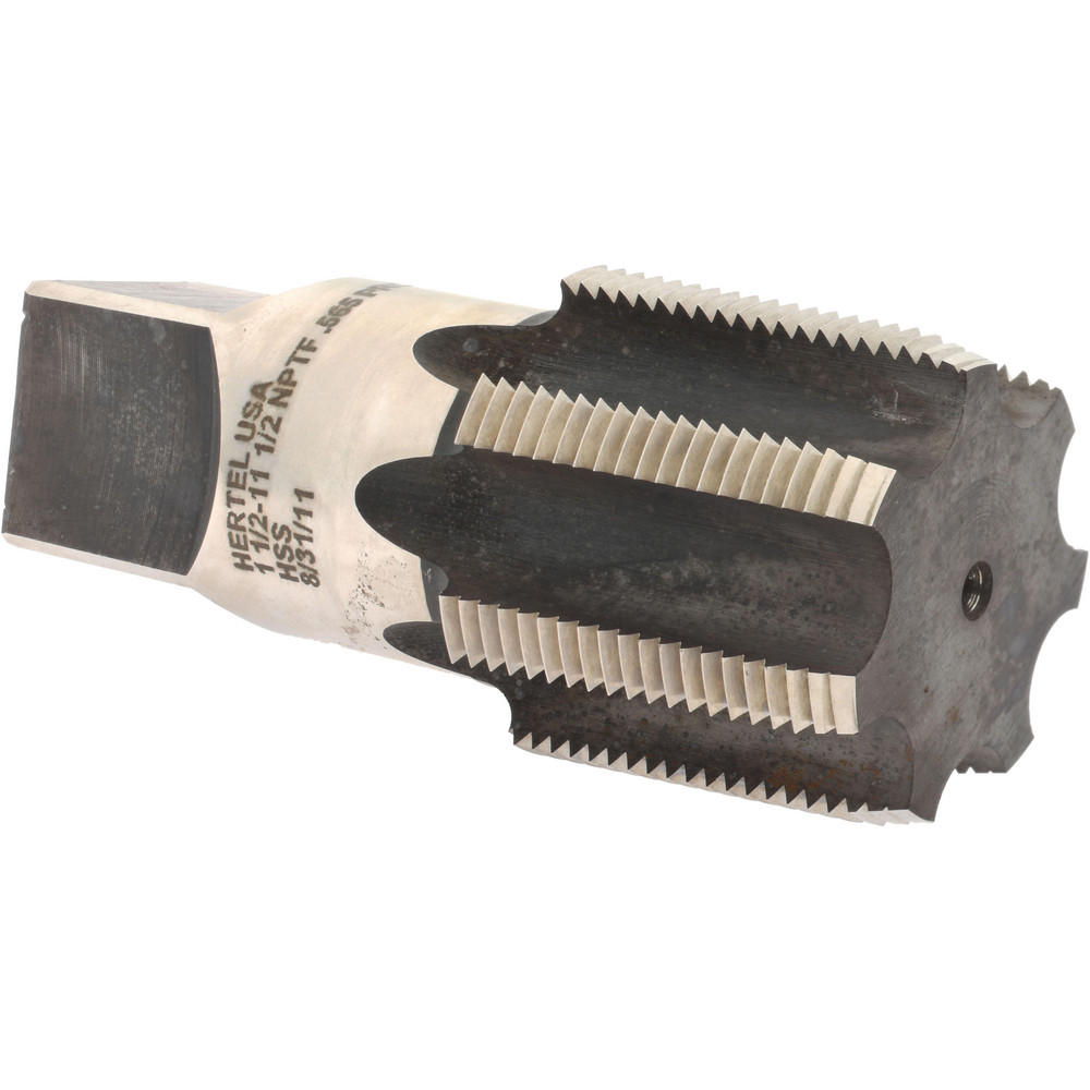 Hertel - Standard Pipe Tap: 1-1/2 - 11-1/2, NPTF, 7 Flutes, High Speed ...