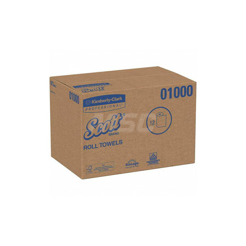 Scott - 12 Qty 1000 ' Hard Roll of 1 Ply White Paper Towels - 60012416 ...