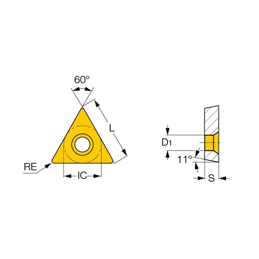 Iscar - Turning Insert: TPGX 221-L IC20, Carbide | MSC Direct
