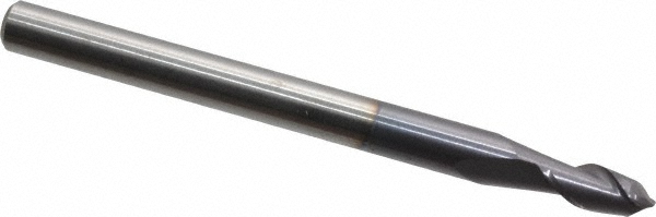 Accupro - 3.5mm Diam, 7mm LOC, 2 Flute Solid Carbide Ball End Mill ...