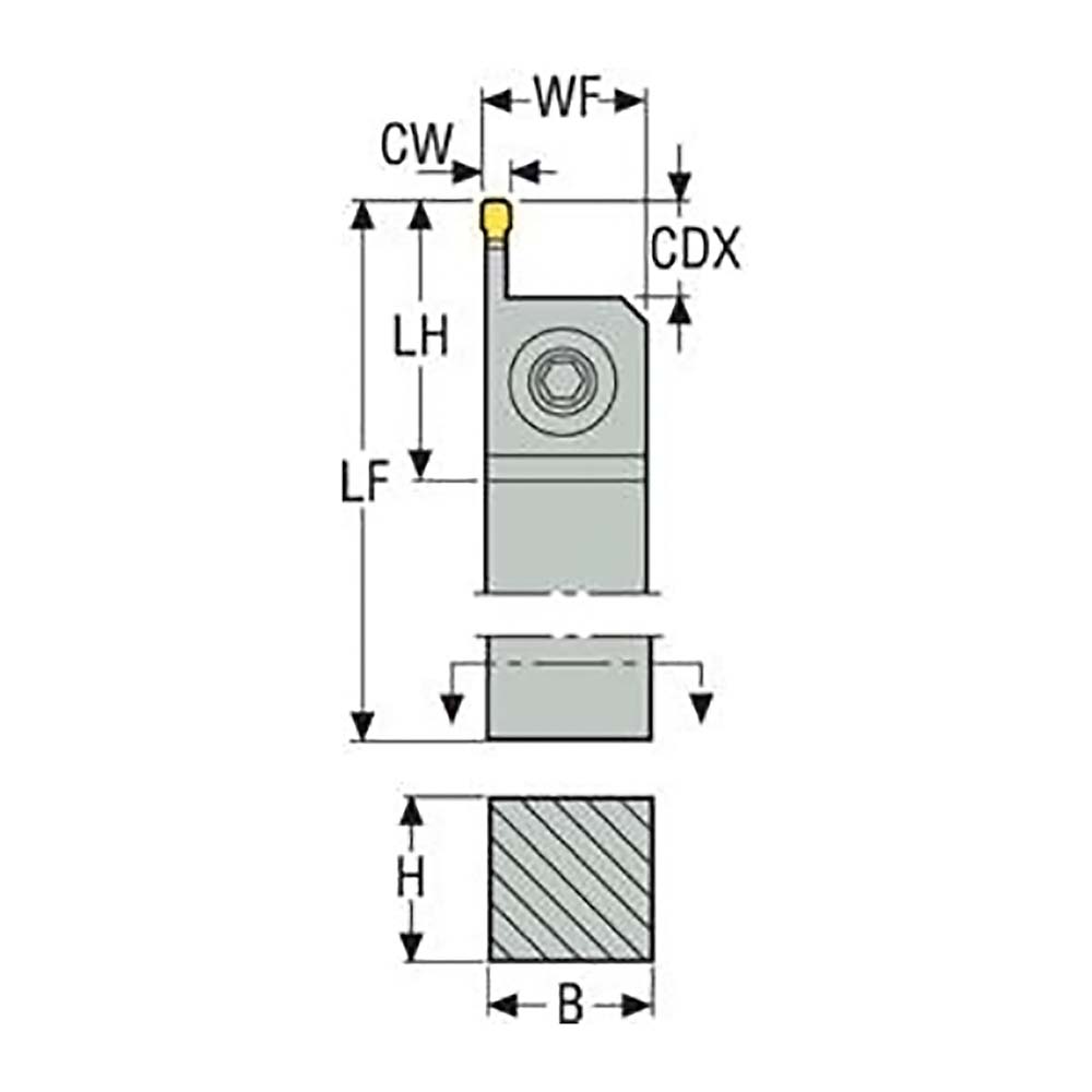 Seco - Indexable Turning Toolholder: CFIL 1212M03, Clamp | MSC Direct