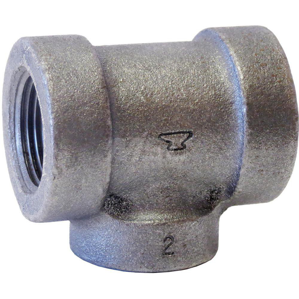 Anvil - Black Tee: 6", 125 psi, Thread x Thread | MSC Direct