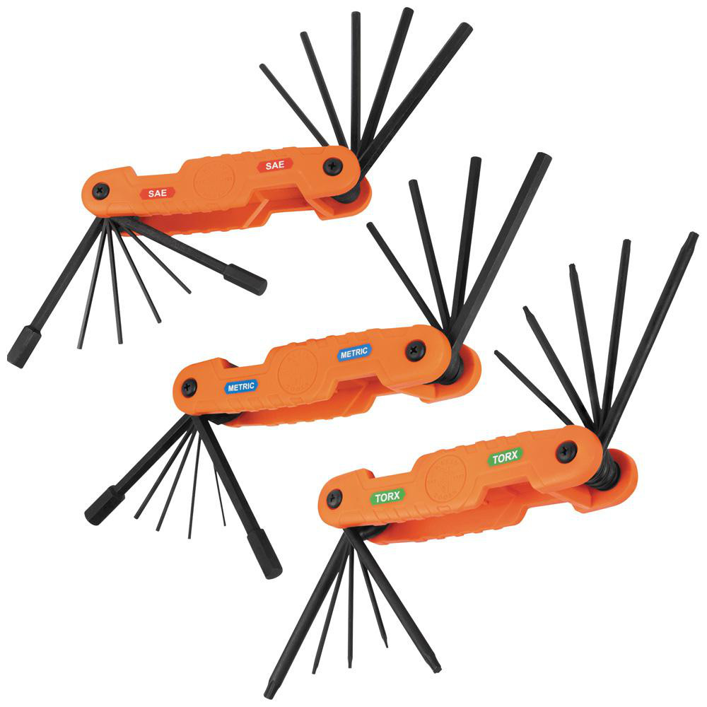 Klein Tools - Hex Key Sets: Tool Type: Pro Folding; Handle Type ...