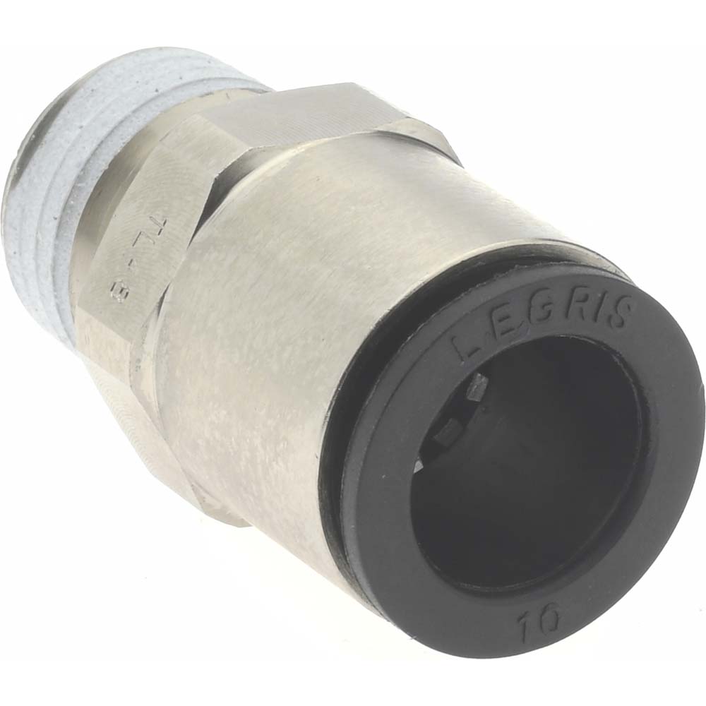 Legris - 10mm Outside Diam, 1/4 NPT, Nickel Plated Brass Push-to-Connect Tube Male Connector ...
