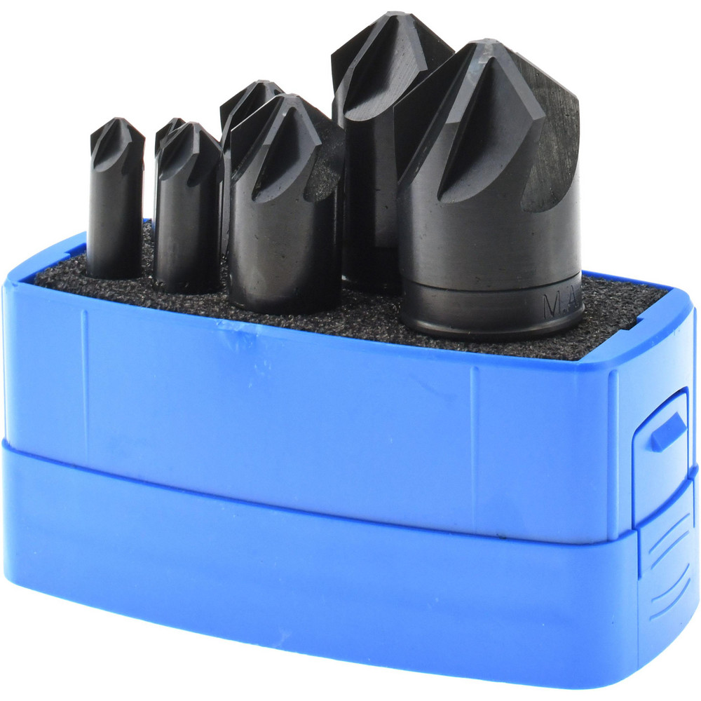 M.A. Ford® - Countersink Set: 7 Pc, 1/4 to 1" Head Dia, 6 Flute | MSC ...
