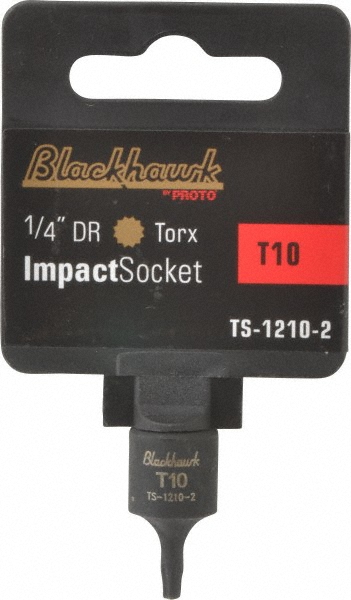 Blackhawk™ by Proto® - 1/4" Drive, T10 Impact Torx Bit Socket | MSC Direct
