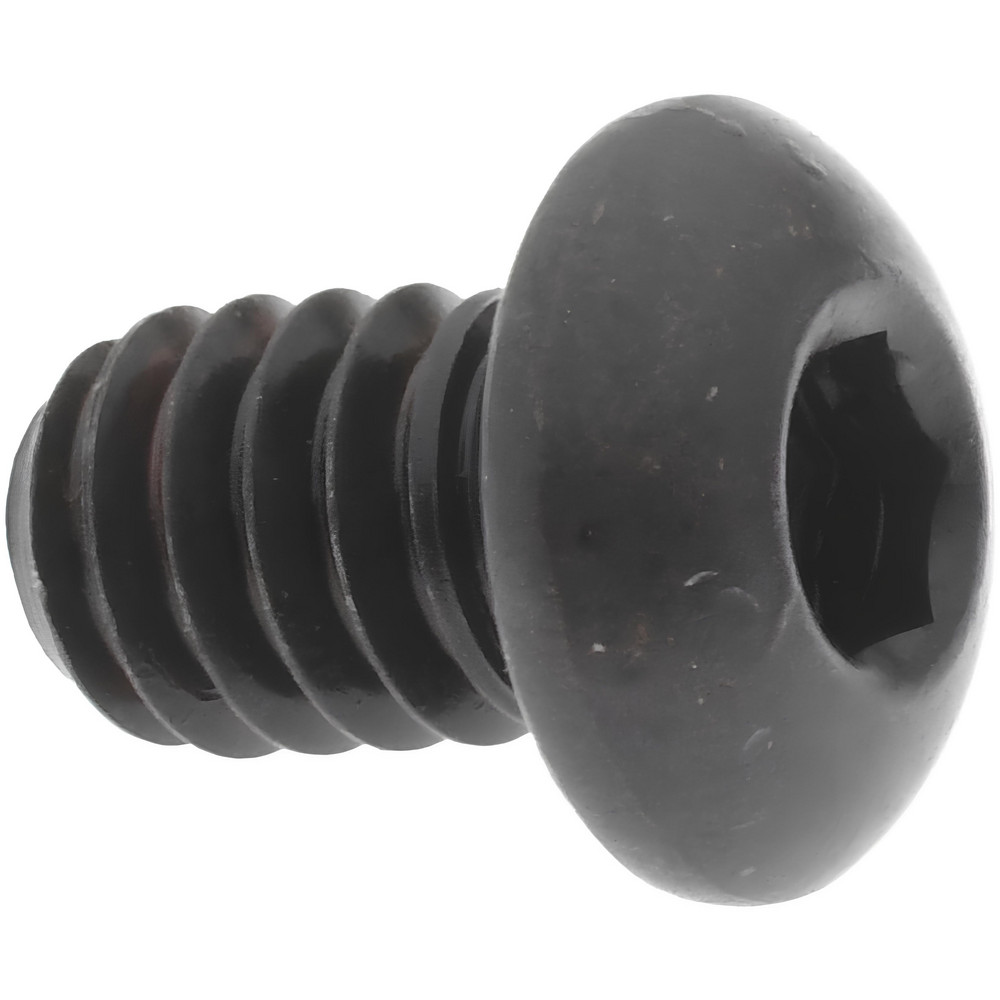 Made in USA - Button Socket Cap Screw: 1/4-20, 3/8" Length Under Head ...