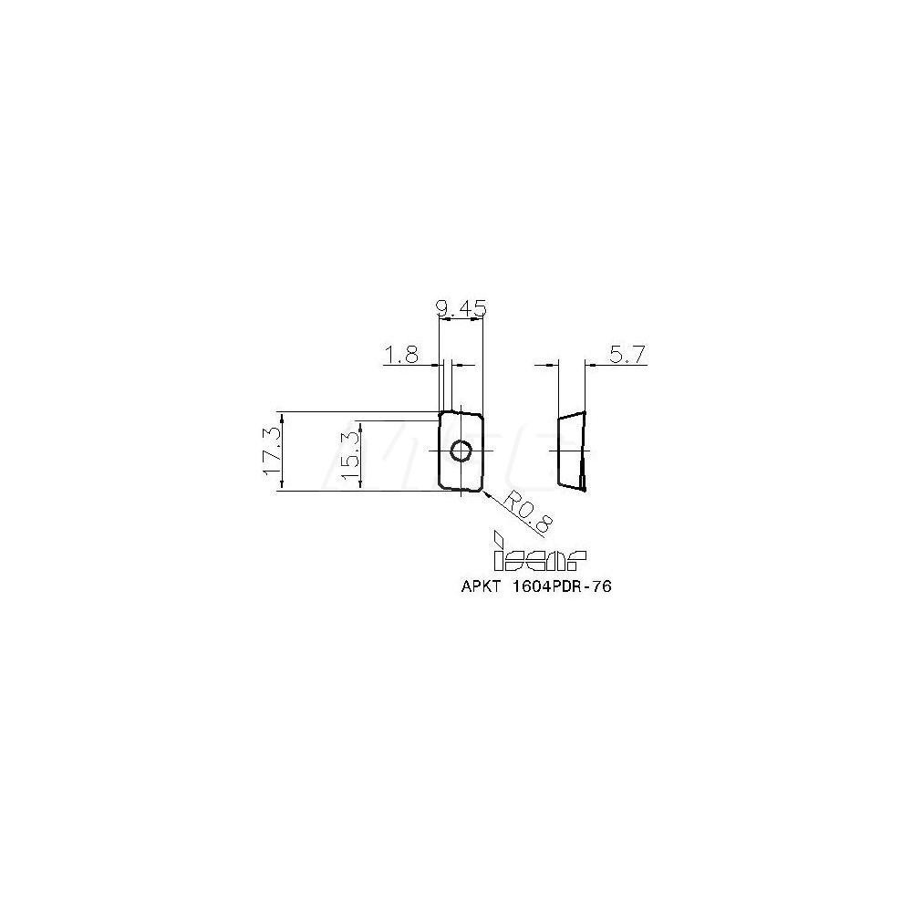 Iscar - Milling Insert: ANSI ‎APKT 1604PDR-76 IC950, ISO APKT 1604PDR ...
