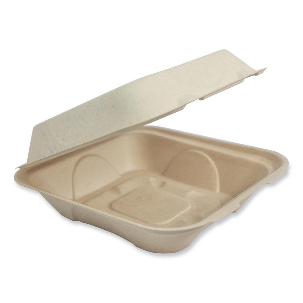 World Centric - Food Containers: Hinged Lid Container, Square, Natural ...