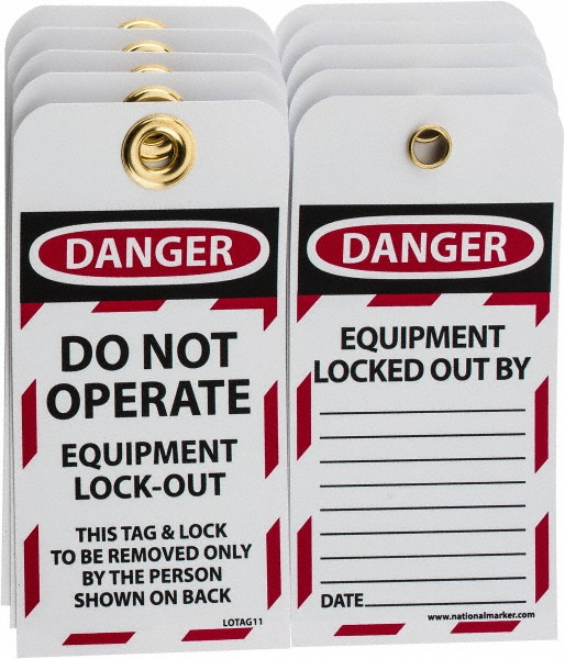 AccuformNMC - Lockout Tag: Rectangle, 3" High, 6" Wide, Unrippable ...