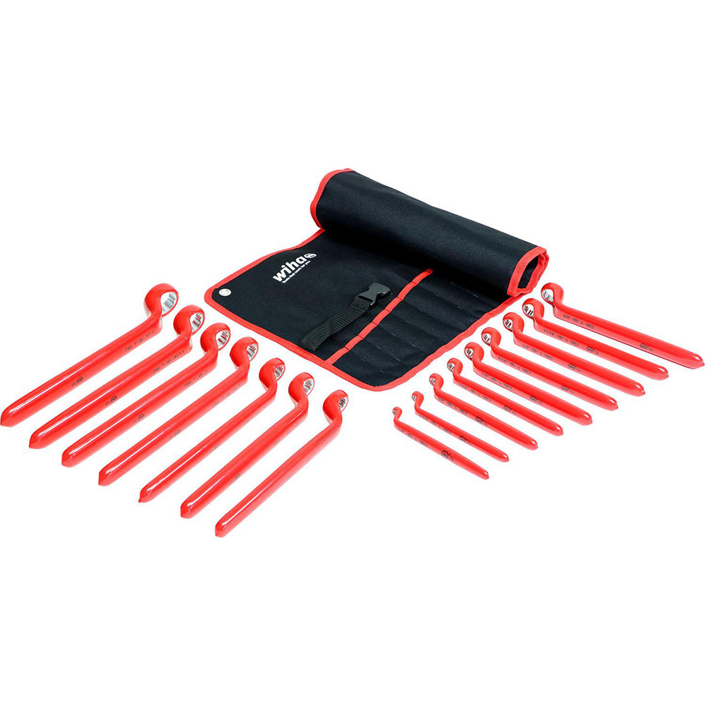Wiha - Deep Offset Wrench Set: 16 Pc, 1/4 in - 1-1/4 in Wrench, Inch ...
