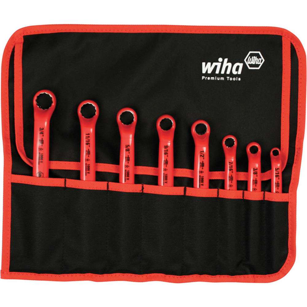 Wiha - Deep Offset Wrench Set: 8 Pc, 5/16 in - 3/4 in Wrench, Inch ...