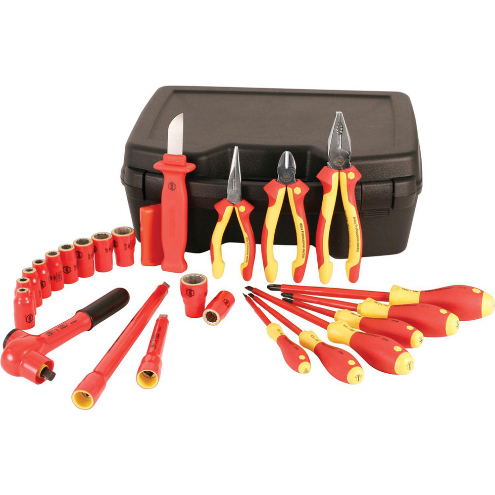 Wiha - Insulated Socket, Plier, Screwdriver & Knife Set: 24 Pc | MSC Direct