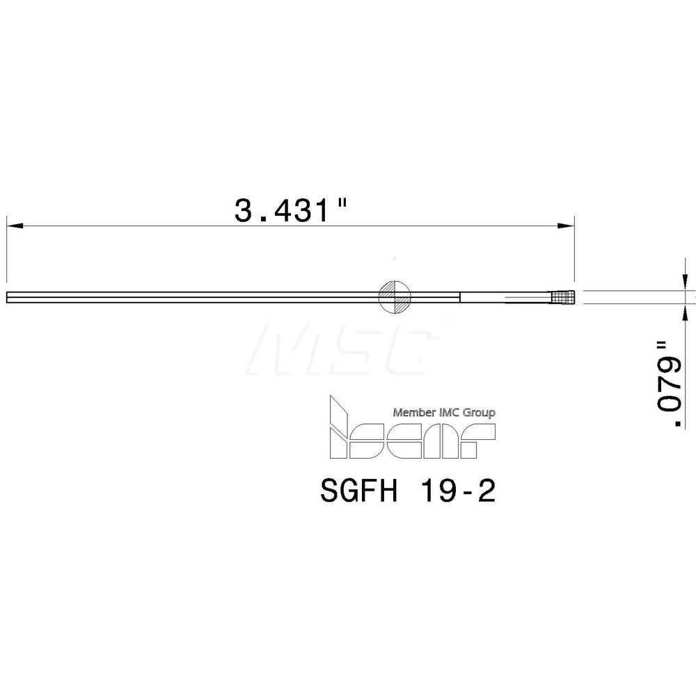 Iscar - SGFH Double End Right Hand Indexable Cutoff Blade | MSC Direct