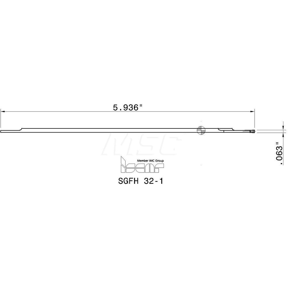Iscar - SGFH Double End Right Hand Indexable Cutoff Blade | MSC Direct