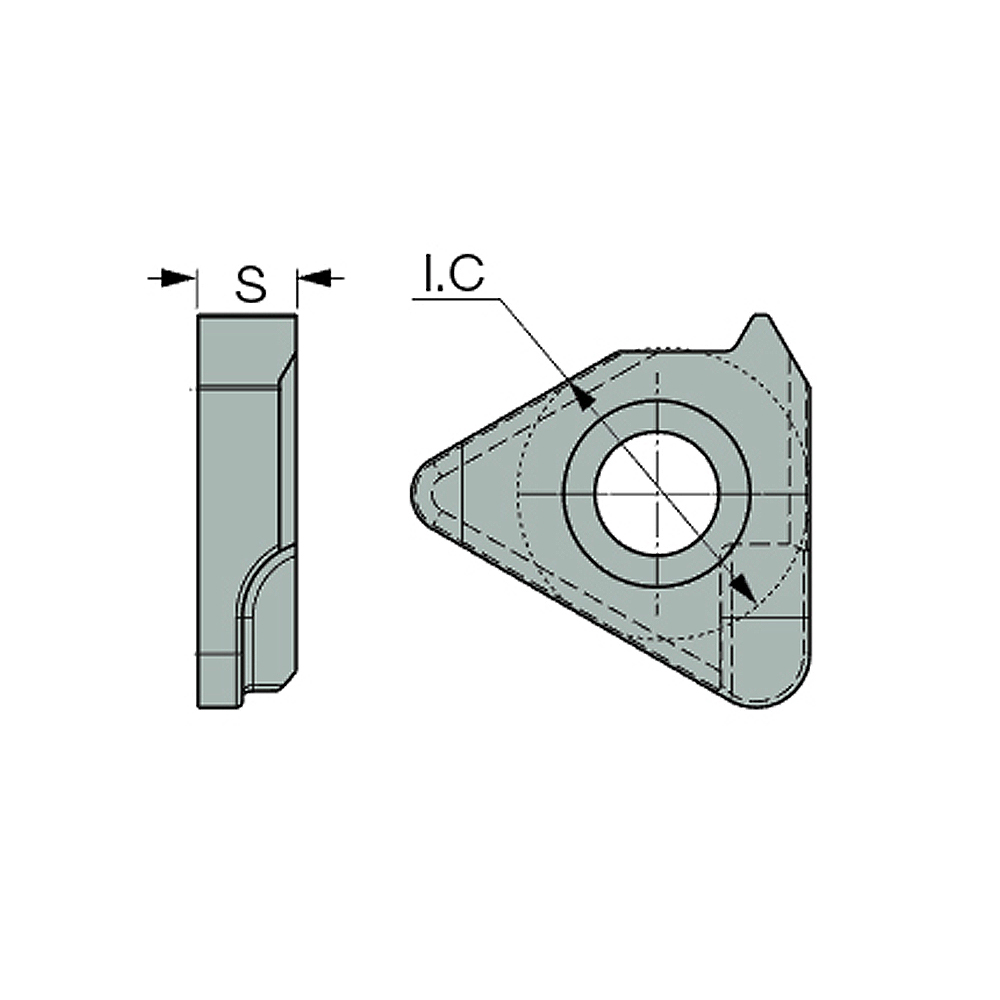 Iscar - Shim for Indexables: 1/2" Inscribed Circle, Threading | MSC Direct