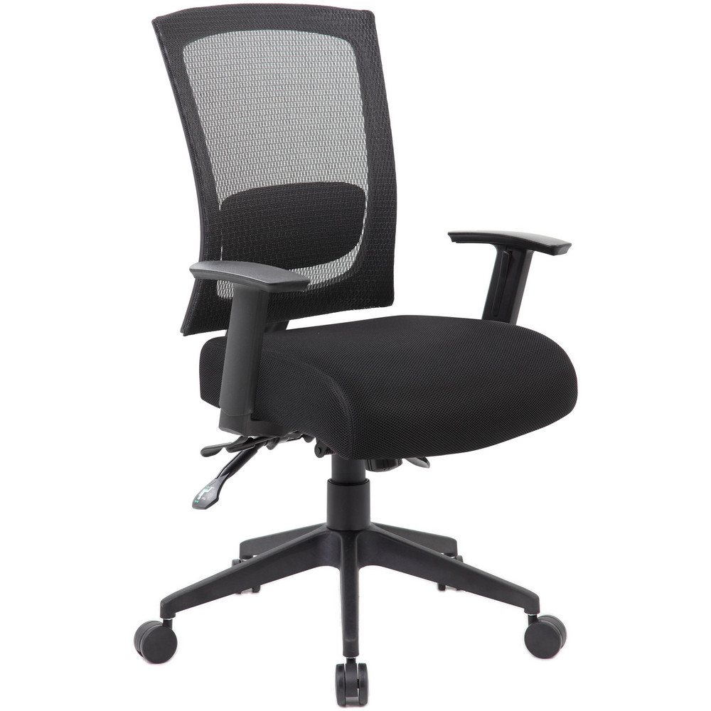 Boss Office Products - Task Chair: Mesh, Adjustable Height, Black | MSC ...