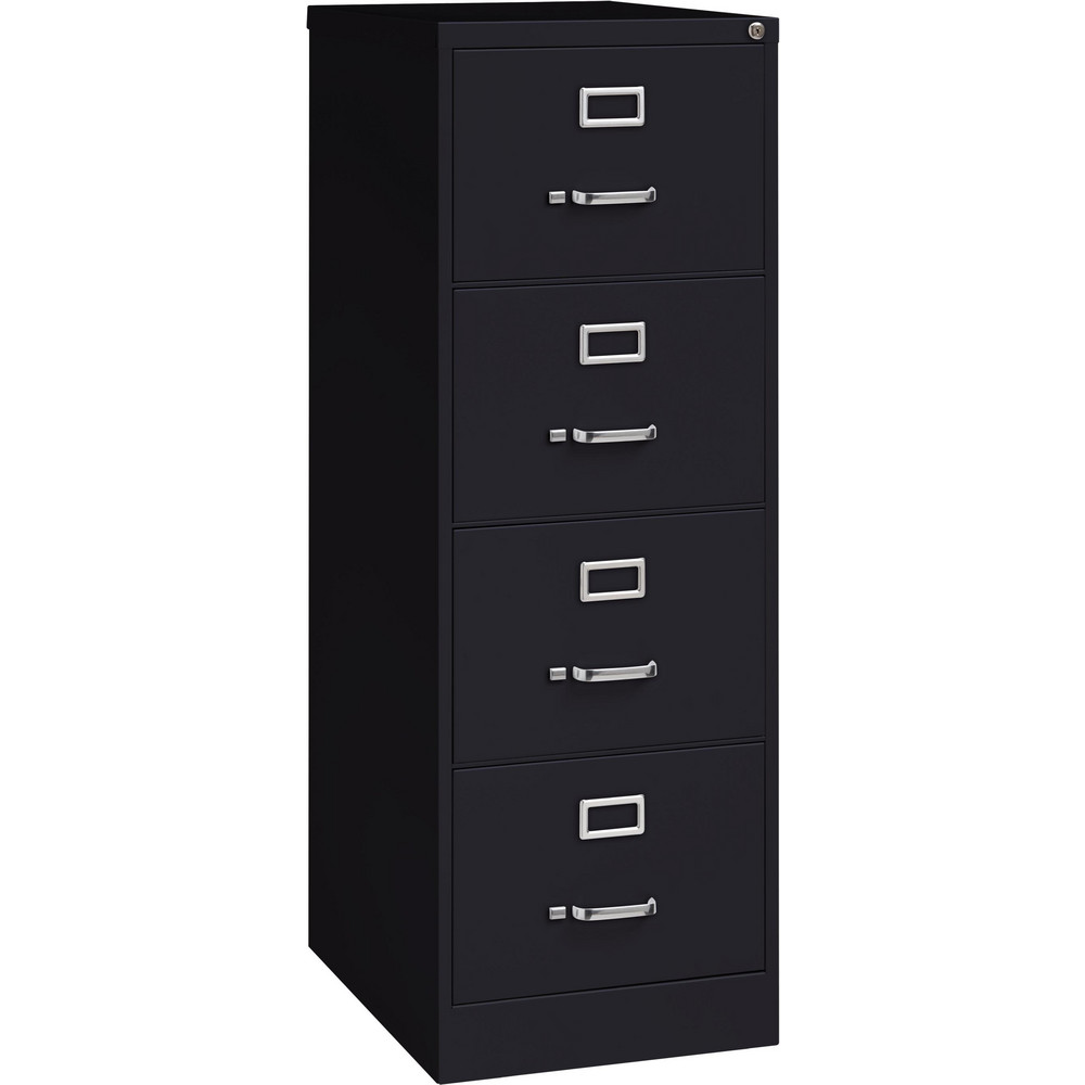 Hirsh - Vertical File Cabinet: 4 Drawer, Steel, Black | MSC Direct