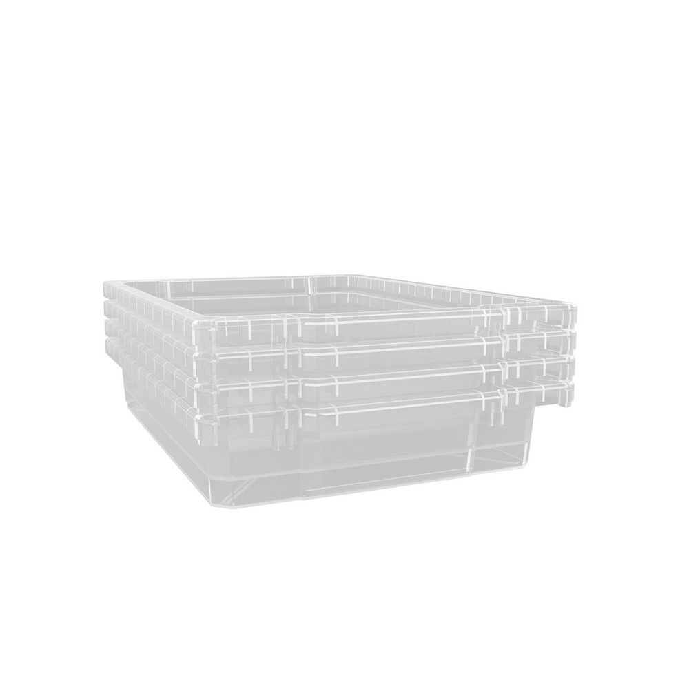 Space Solutions - Stack & Nest Bin: 16-3/4" Long, 12" Wide, 3" High ...
