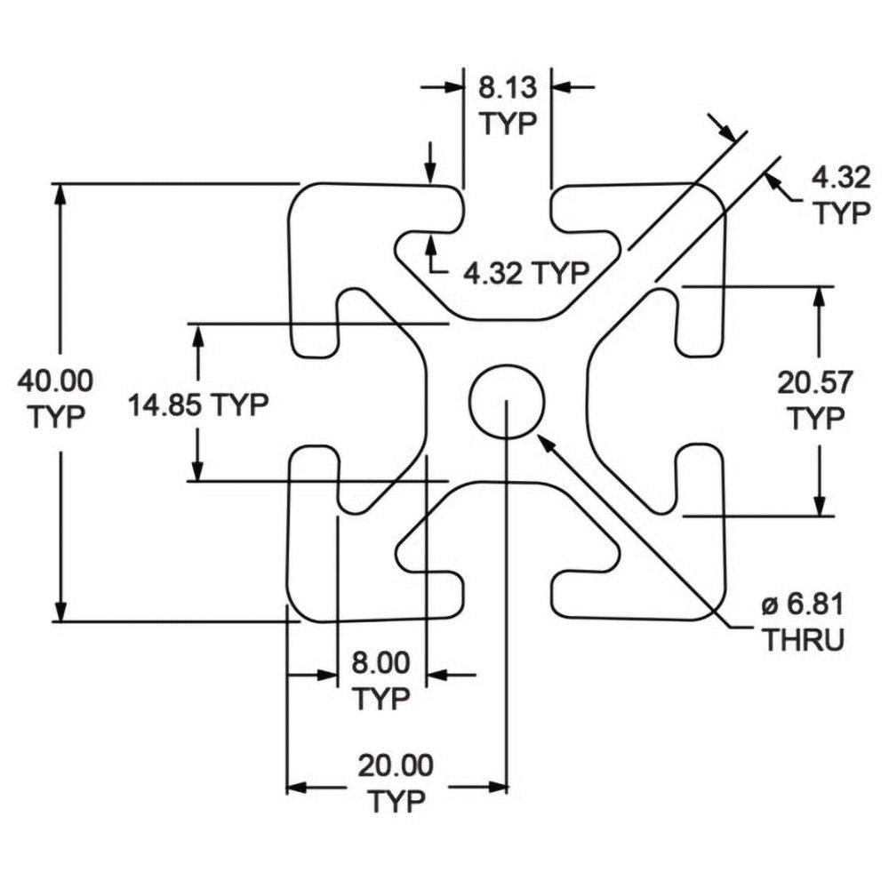 80/20 Inc. - Framing: Frame Type: T-Slotted; Duty Grade: Heavy-Duty ...