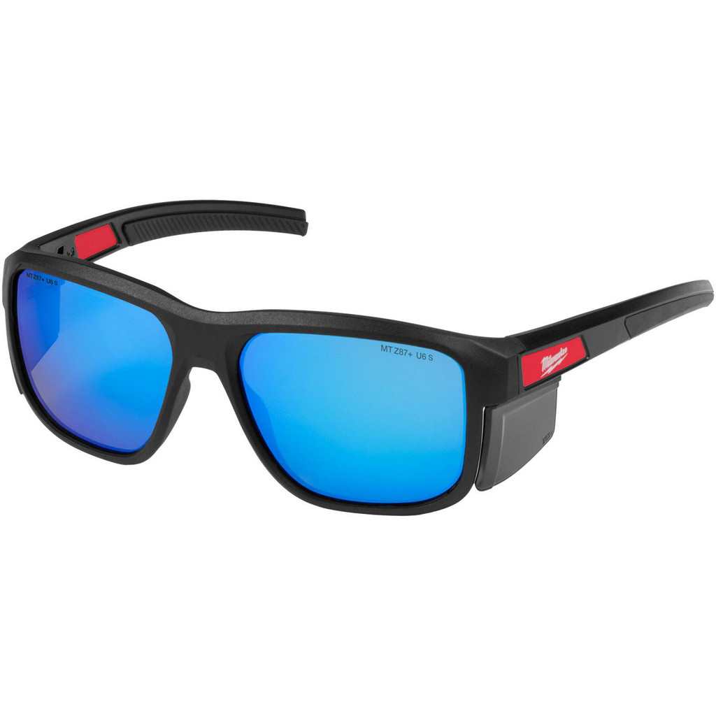 Milwaukee Tool - Safety Glasses: Scratch-Resistant, Polycarbonate, Blue ...