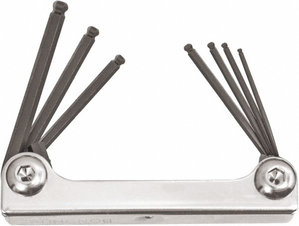 Bondhus - 7 Piece Fold-Up Ball End Hex Key Set | MSC Direct