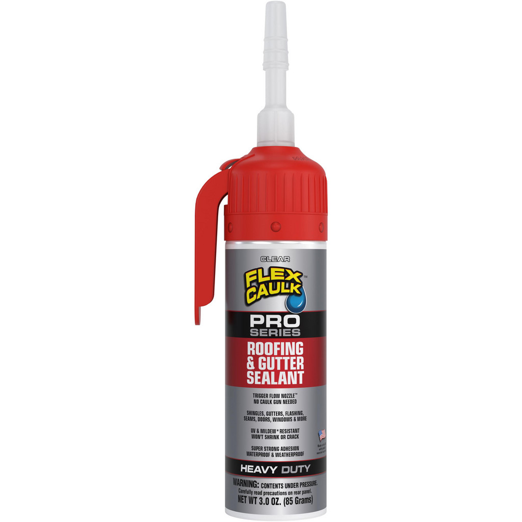 Flex Seal - Flex Caulk Pro Series Gutter Sealant, Clear, 3 oz | MSC Direct
