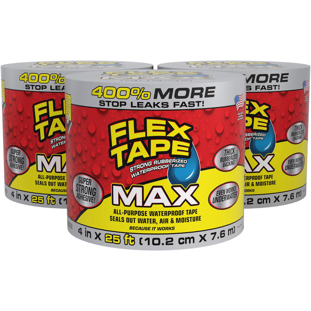 Flex Seal - Waterproof Tape: Material Type: Rubber; Width (Inch): 4 in ...