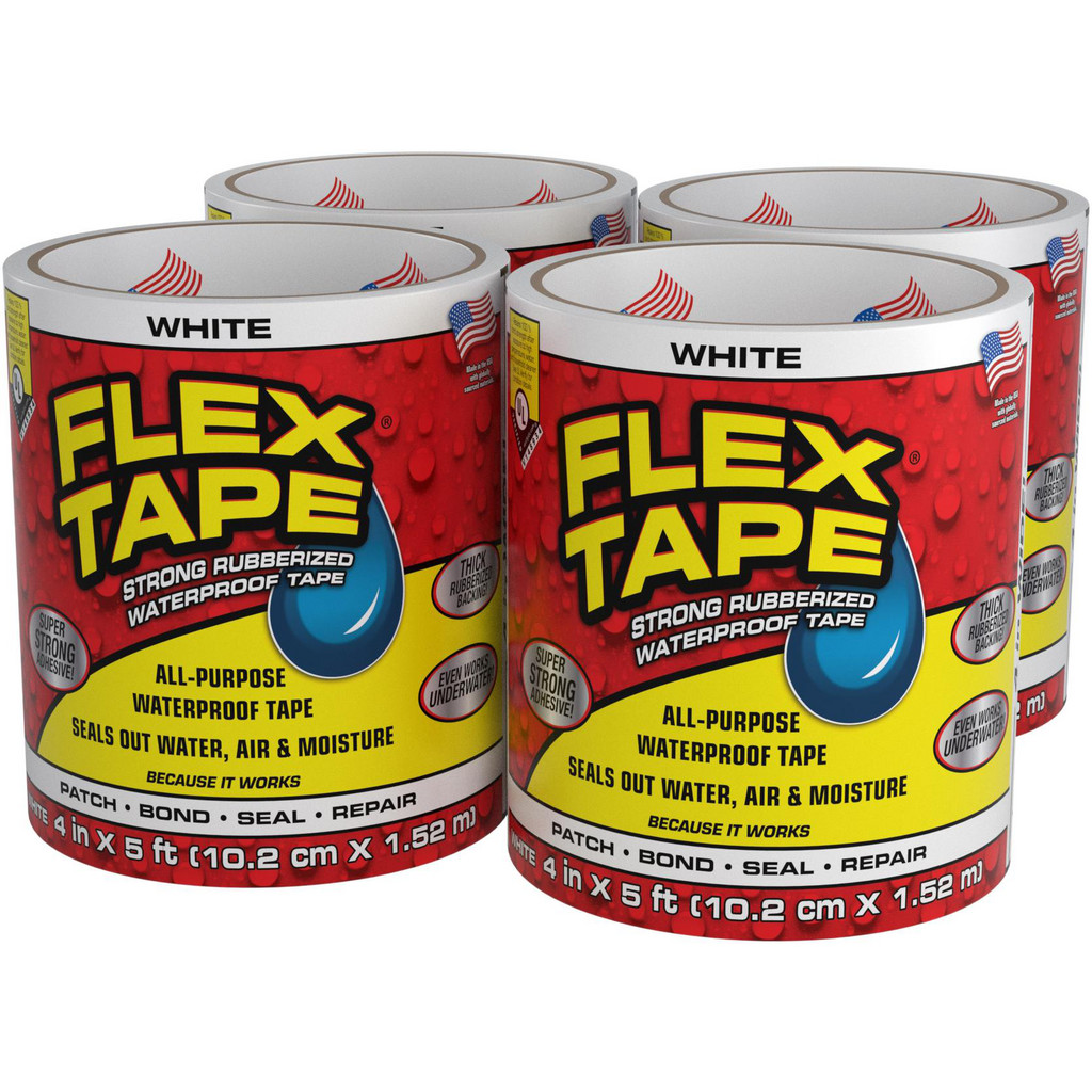 Flex Seal - Waterproof Tape: Material Type: Rubber; Width (Inch): 4 in ...