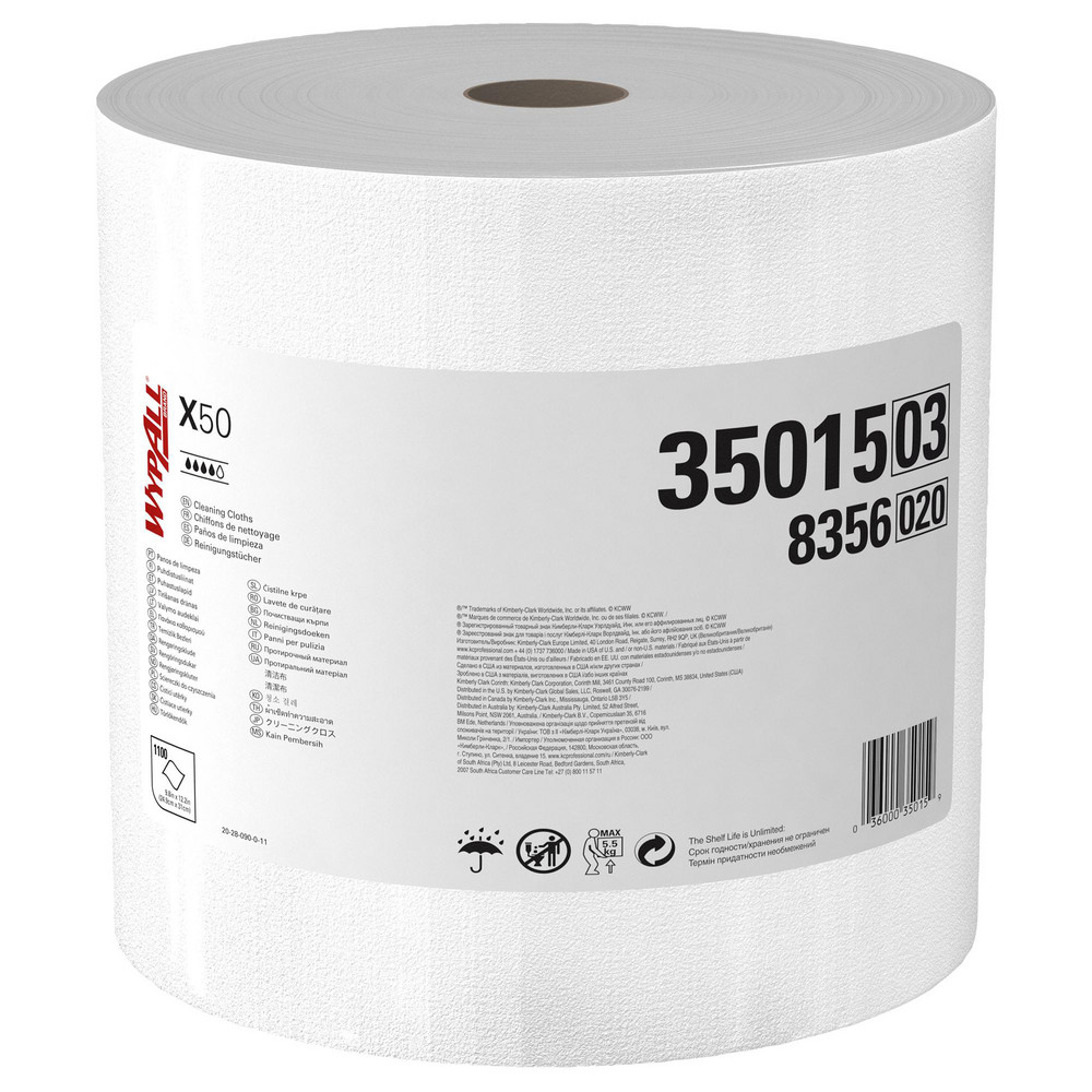 WypAll - GeneralClean™ x50 Cleaning Cloths (35015), Jumbo Roll, Strong ...
