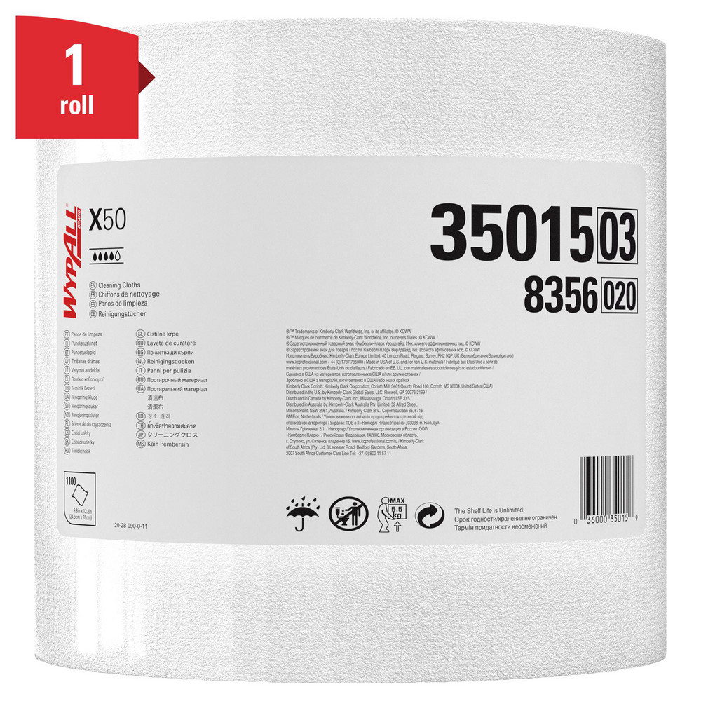 WypAll - GeneralClean X50 Cleaning Cloths, Jumbo Roll, Strong for ...