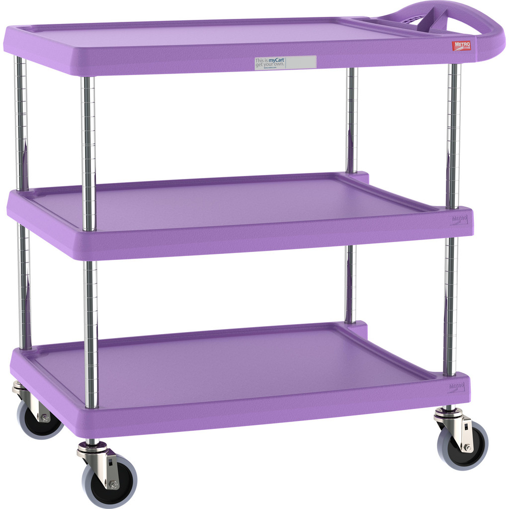 Metro - Utility Utility Cart: 34-3/8" Long, 23-7/16" Wide, Polymer ...