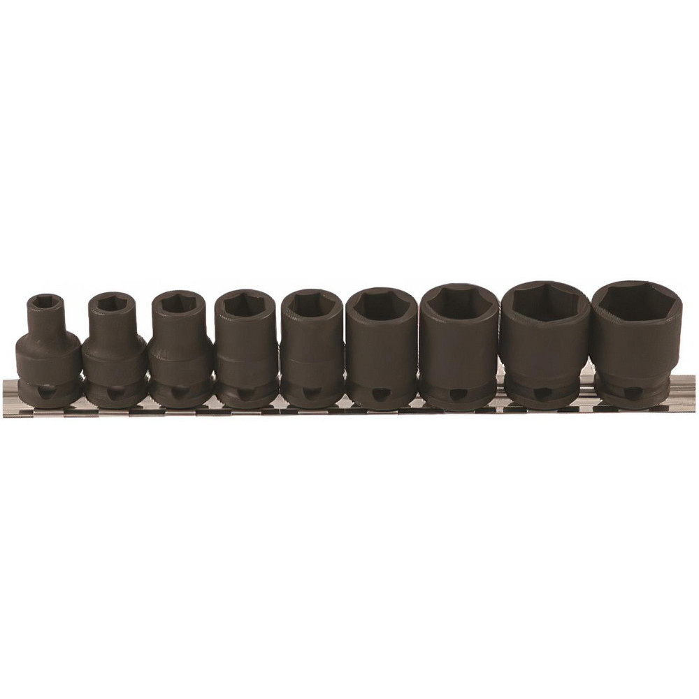 VEGA Industries - Socket Set: Impact Standard, 9 Pc, 3/8" Drive, 1/4 to ...