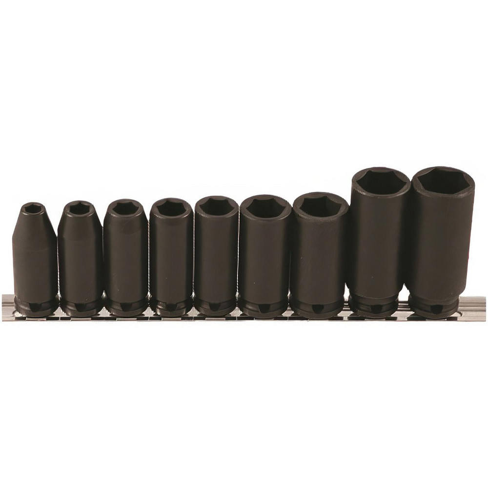 VEGA Industries - Socket Set: Impact, 9 Pc, 3/8" Drive, 1/4 to 3/4 ...