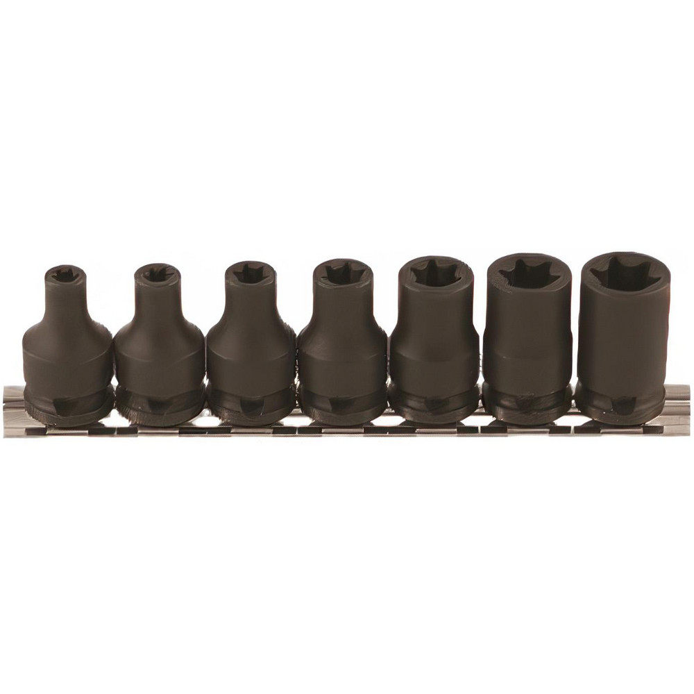 VEGA Industries - Socket Set: Impact Standard, 7 Pc, 3/8" Drive, E6 to ...