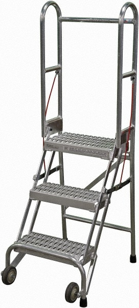 Cotterman - Aluminum Folding Rolling Ladder: Type Not Rated, 350 lb ...