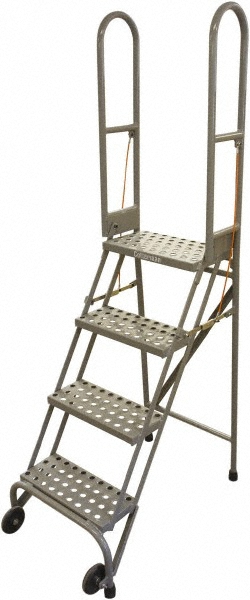 Cotterman - Steel Folding Rolling Ladder: Type Not Rated, 350 lb ...