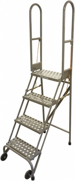 Cotterman - Steel Folding Rolling Ladder: Type Not Rated, 350 lb ...