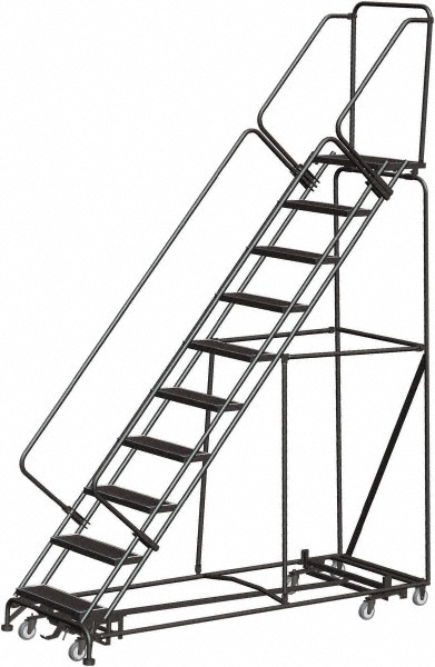 Ballymore - Steel Locking Rolling Ladder: 100" Platform, 450 lb ...