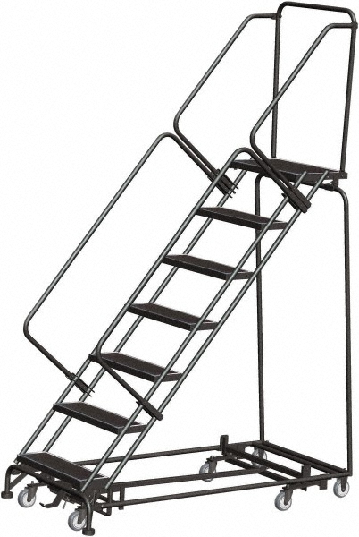 Ballymore - Steel Locking Rolling Ladder: 70" Platform, 450 lb Capacity ...