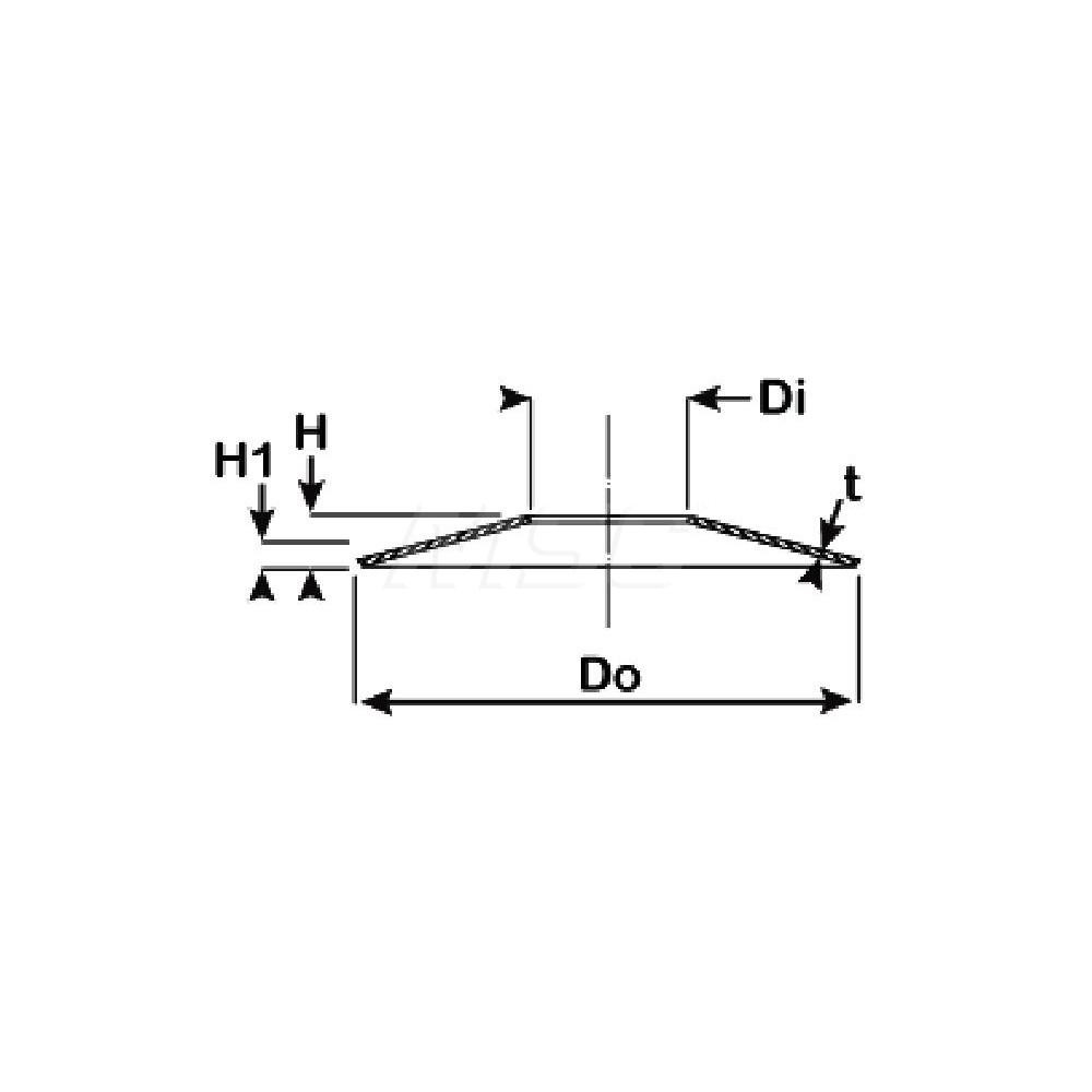 Associated Spring Raymond - Belleville Disc Spring: 0.4803" ID, 0.063 ...
