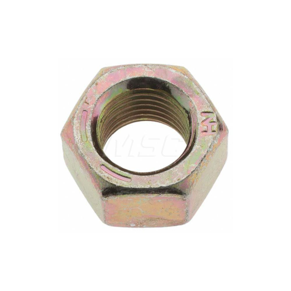 Value Collection - Hex Nut: 3/8-24, Grade 8 Steel, Yellow Zinc ...