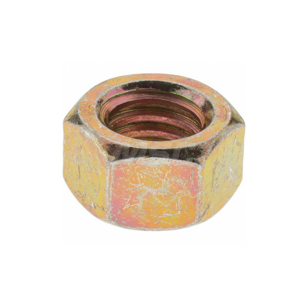 Value Collection - Hex Nut: 3/8-16, Grade 8 Steel, Yellow Zinc Dichromate Finish | MSC Direct