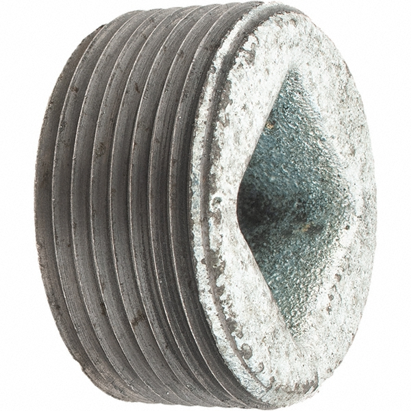 Made in USA - Black Countersunk Square Plug: 1-1/4", Threaded | MSC Direct