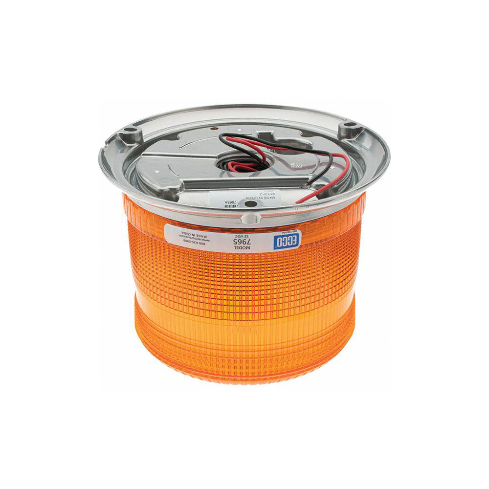 Ecco - Strobe Light: Amber, Pipe & Surface Mount, 12V | MSC Direct