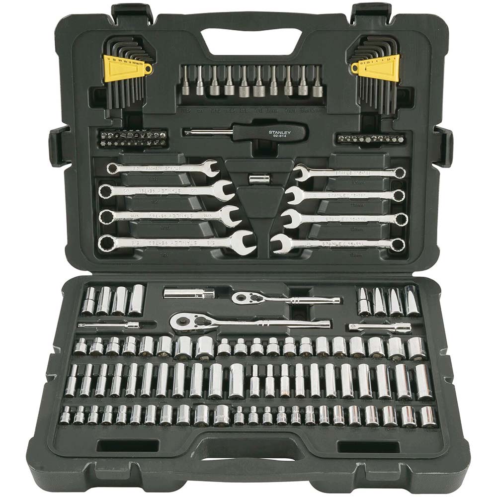 Stanley - Socket Set: Deep Standard, 145 Pc, 1/4, 3/8" Drive, 5/32 to ...