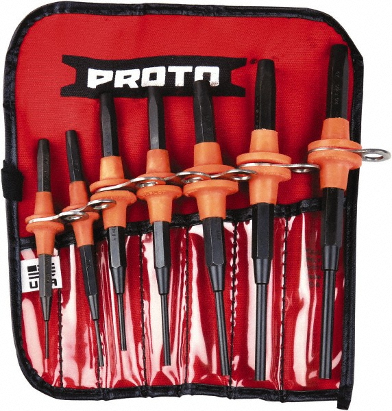 Proto - Tethered Pin Punch Set: 7 Pc | MSC Direct