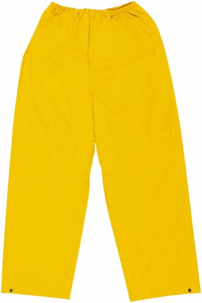 MCR Safety - Rain Pants: Polyester;Polyvinylchloride, Yellow, Medium ...