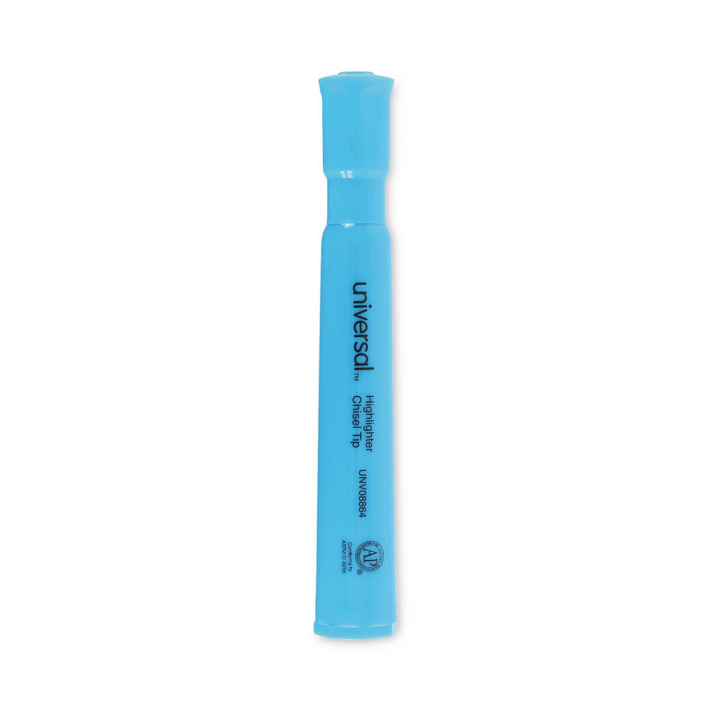 UNIVERSAL - Highlighter: Blue, Fluorescent, Chisel Tip | MSC Direct